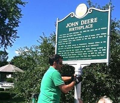 Rutland unveils John Deere birthplace marker | Sun Community News It ...