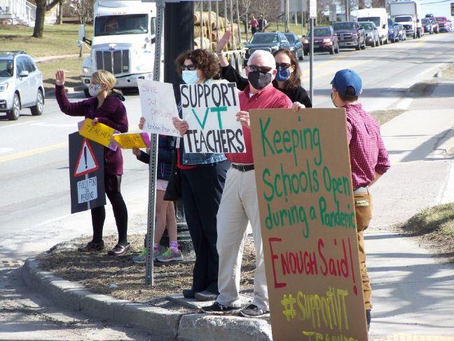 Addison Central teachers protest proposed pension changes | Sun ...