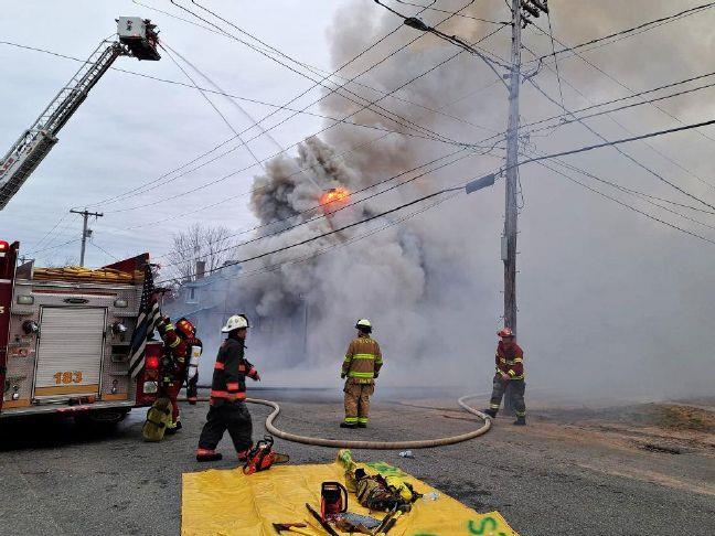 Fire in Tupper Lake's French Village section consumes former market ...
