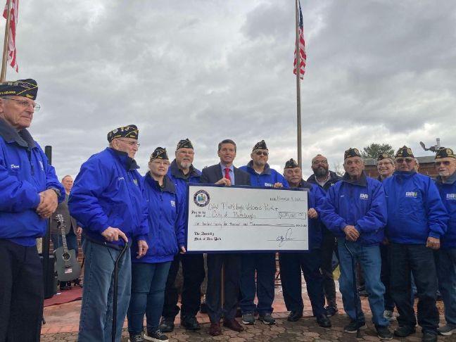 Assemblyman Jones presents $125K to Plattsburgh Barracks Veterans Park ...
